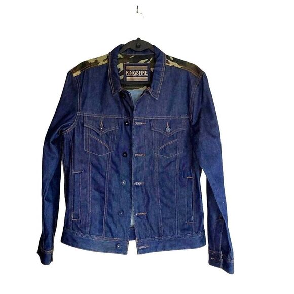 Ring of Fire | Jackets & Coats | Ring Of Fire Mens Jean Jacket Dark ...